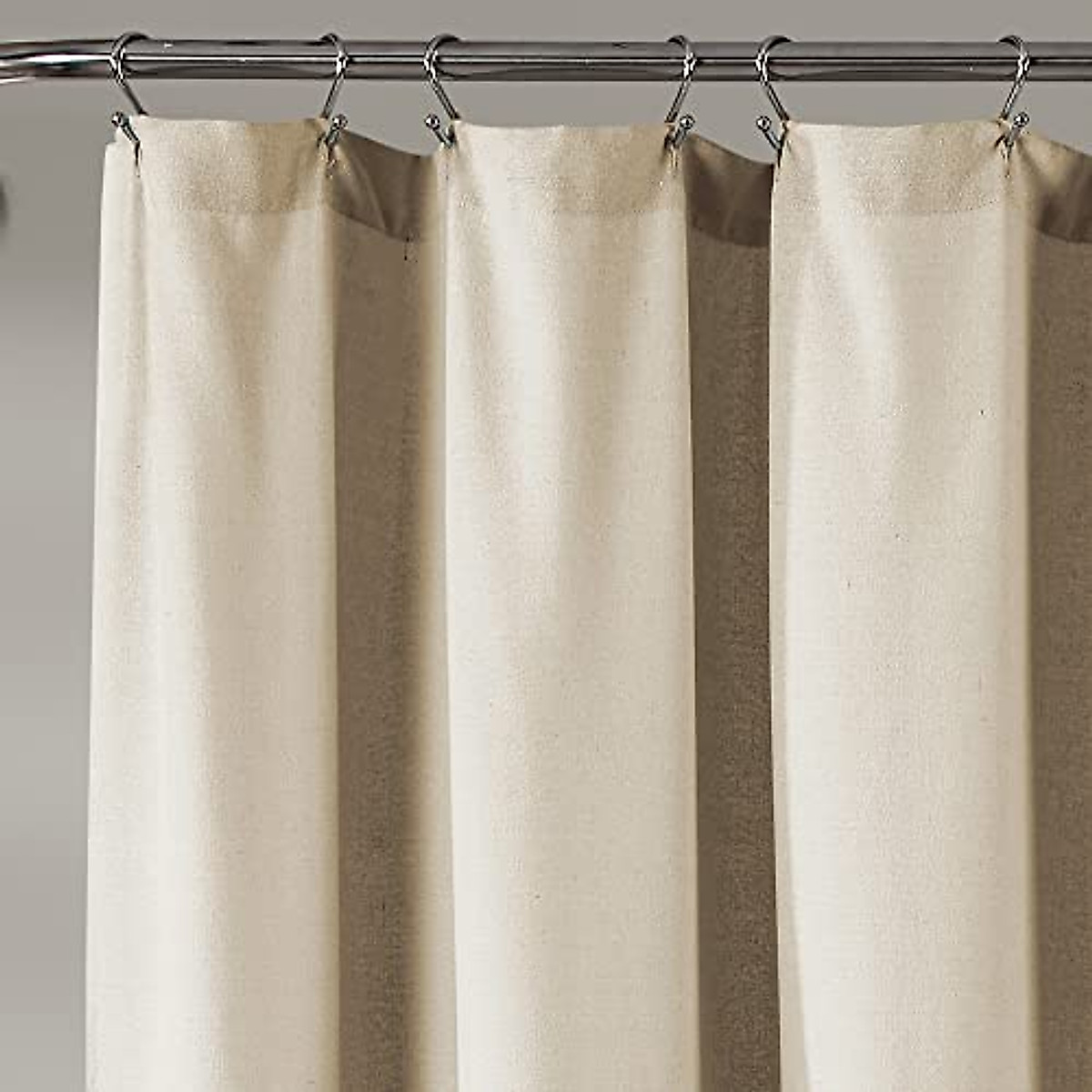 Lush Decor Linen Button Shower Curtain, 72" x 72"