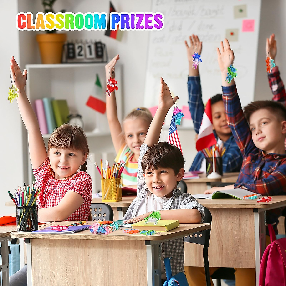 Unicorn Party Favors for Kids Goodie Bags Stuffers Pop Fidget Toys Bulk Its,32 Pack Unicorn Toys Pinata Stuffers Birthday Party Favors 4-8,8-12 Bubbles Small Kids Mini Classroom Prizes Pop keychain It