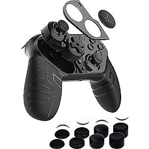 【April 2023 Newly Updated Version】 TJPD Wireless Game Set with 3 programmable Back Buttons and 1 Sensitivity Control Back Button (Black)