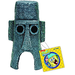 Penn-Plax Spongebob Squarepants Officially Licensed Aquarium Ornament – Squidward’s Easter Island Home – Medium