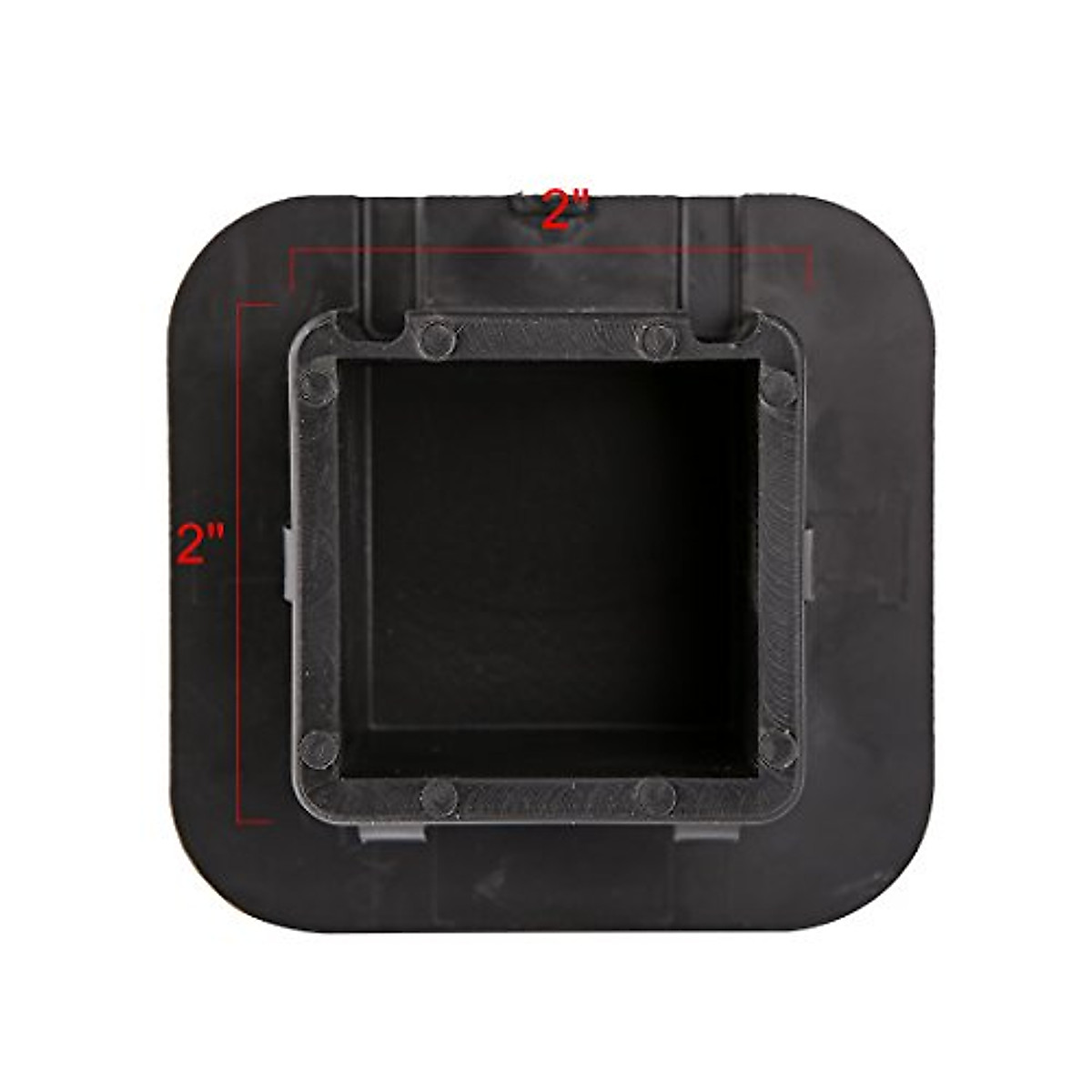 CZC AUTO Trailer Hitch Cover, 2 inch Tow Receiver Tube Plug Cap, 2" Black Hitch Ball Insert Compatible for Toyota Mercedes Mopar Audi F150 Ford GMC Truck Chevy Jeep Lexus 4runner (2"X2" 1Pack, Black)