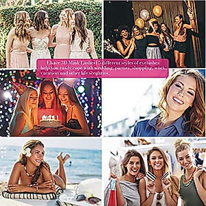 Eliace Fluffy Eyelashes 3D Mink Lashes Cat Eyes 15 Mixed Styles 15 Pairs Reusable Soft Fake Eyelashes Volume Strip Lashes Natural Look Wispies & Big False Eyelashes Pack - with False Lashes Tweezers