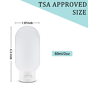 Cosywell Travel Size Bottles for Toiletries 4 Pack 2oz TSA Approved Leakproof Plastic Shampoo and Conditioner Bottles Squeezable Refillable Cosmetic Containers Lotion Travel Accessories