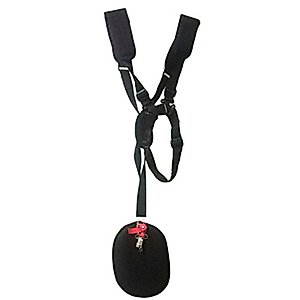 Weed Eater Strap - Grass String Trimmer Attachments Weed Wacker Whacker Harness Shoulder Strap - Adjustable Weed Trimmer Brushcutter Double Shoulder Pad Strap for Carry Hook Garden Lawn Mower, Black