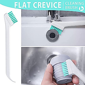 Lumkew Small Cleaning Brushes for Small Spaces, Tiny Household Cleaning Supplies Tools, Mini Crevice Cleaning Brush Scrub Narrow Corner Nook Track Grooves Bathroom Kitchen Home Car Detailing, 16 Pcs