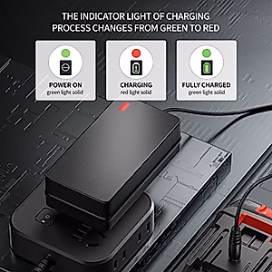 Dragro Cordless Electric Pruning Shears Battery Charger，21V Cordless Battery Charger, Fast Charge, Universal Version(Us Plug)