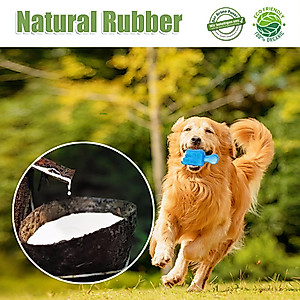 SPOFLY Puppy Chew Toys for Teething, Pack of 2 Freezable Dog Toys, Puppy Teething, Interactive Treat Dispensing, Dog Toys for Small, Medium and Large Breeds, Durable and Safe