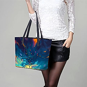 Womens Handbag Balloon Leather Tote Bag Top Handle Satchel Bags For Lady