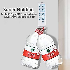 Secho Power Strip Holder Fixator, No Hole Plug-in Wall Socket Sticker Fixer, Loading 10Kg Maximum, for Desk, Wall, WiFi Router, Remote Control, Paper Towel Box (3 Packs)