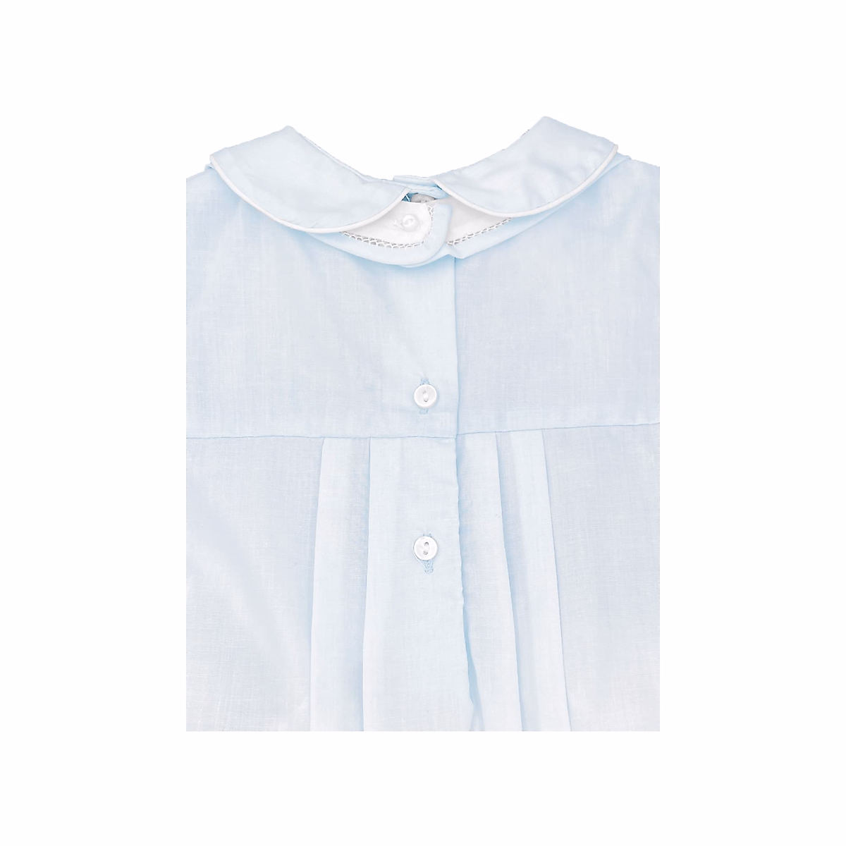 Petit Ami Baby Boys' Romper with Embroidered Sailboat Bib, 6 Months, Blue