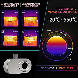 NOYAFA NF-583S Thermal Camera Android, Thermal Imaging Camera Support Video Recording, 6 Color Palettes,Thermal Camera for Smartphone 160x120 IR/25HZ Infrared Thermal Imager