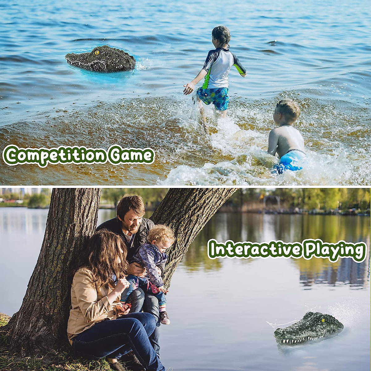Doohickey Remote Control Alligator Head Boat for Kids and Adults, Simulates The Speed and Movement of a Real Alligator, for Pools, Water Parks, Lakes and More, Includes Gator Head and Remote Control