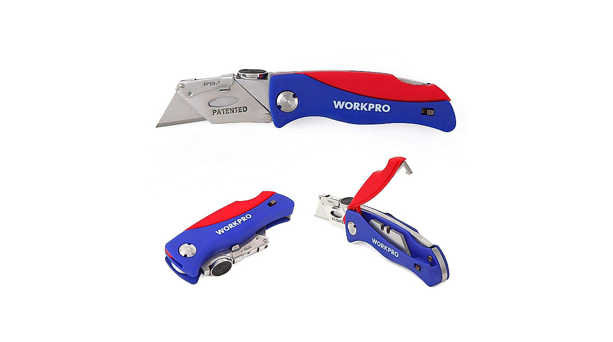 WORKPRO Folding Utility Knife & 100 Utility Blades