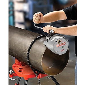 RIDGID 36278 Model 460-12 Portable TriStand Chain Vise with Integrated Folding Legs and Tool Tray, 1/8" to 12" Pipe Capacity