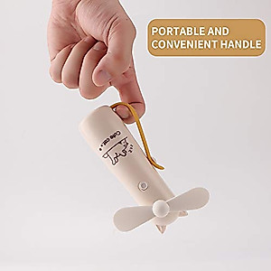 CABF Handheld Fan,Rechargeable USB Fan,Misting Fan,Portable with Spray Bottle, Bring Cool Summer. (White)…