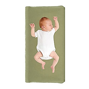 WskLinft Baby Changing Table Cover Soft Soft Comfy Bassinet Pad for Daily Army Green M