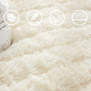 Dxcaicc Bay Window Seat Cushion Indoor Short Plush Tatami Cushion Pad Non-Slip Bay Window Mat Bay Window Bench Seat Cushion for Home Bedroom Living Room,White,60x150cm