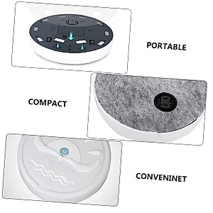 LIFKOME 2 Pcs Simulation Intelligent Sweeper Floor Mopping Robot Robotic Vacuums Robotic Vacuum Mop Vacuum Cleaner for Car Imitated Sweeping Machine The Lazy Automatic Plastic White