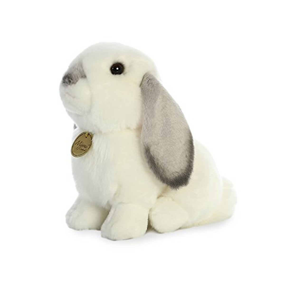 Aurora® Realistic Miyoni® Lop Eared Rabbit Stuffed Animal - Lifelike Detail - Cherished Companionship - Grey 11 Inches