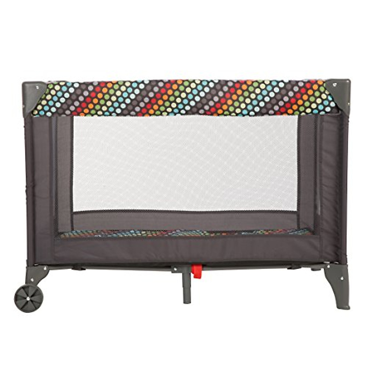 Cosco Funsport Compact Portable Playard, Lightweight, Easy Set up, Foldable Baby Playpen with Carry Bag, Rainbow Dots