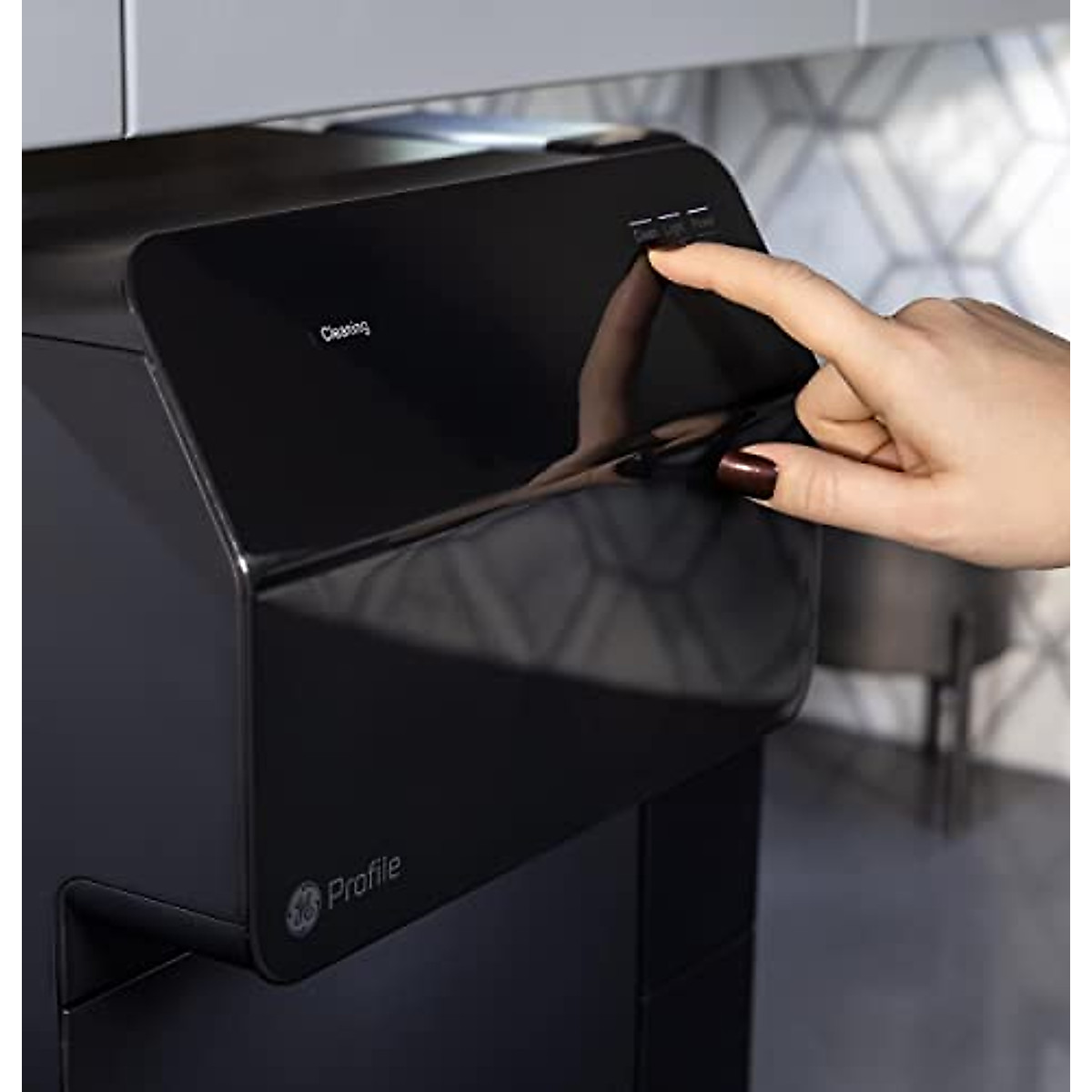 GE Profile Opal Ice Dispenser | Countertop Nugget Ice Maker with Ice Dispenser & 1-Gallon Side Tank | Ice Machine with WiFi Connectivity | Smart Home Kitchen Essentials | Satin Black