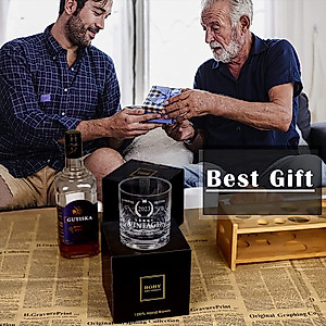 HOHY 2023 Retirement Gifts for Men Women-Funny Retirement Gifts Idea Whiskey Glass Lowball Rocks Barware,2023 Retired Gifts for Men Husband Dad Grandpa Coworkers Boss Friend, Scotch Bourbon Tumbler