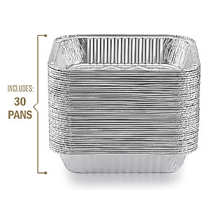 9x13 Aluminum Pans Disposable Foil Pans (10-Pack), Half Size Deep Steam Table Pans Extra Thick for Baking, Cooking, Roasting, Heating …
