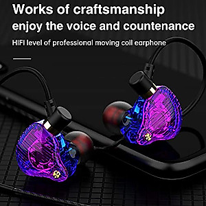Gaweb Earphones, 1 Set QKZ SK3 Earbud Wired Lightweight TPE Universal Earbud for Computer - Multicolor