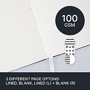 The Scribes | Hardcover Notebook Journal for Writing with Elastic Closure and Bookmark Ribbon | Made with PU Leather | Soft & Sturdy Cover | 100 GSM Recycled Paper | 6’’ x 9’’ Thick Paper Dotted Journal for Men Women Work | 160 Pages | (Blue, Dotted)