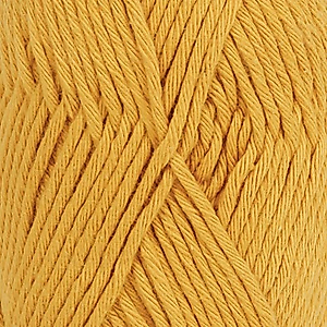 100% Cotton Knitting and Crochet Yarn, 4 or Medium, Aran Weight, Drops Paris, 1.8 oz 82 Yards per Ball (41 Mustard)