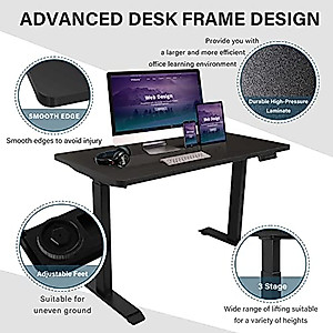 Electric Standing Desk, Dual Motor Standing Desk Adjustable Height, Ergonomic Sit Stand up Desk, Adjustable Desks for Home Office, Sit to Stand Desk, Table Raises up and Down with Memory Controller