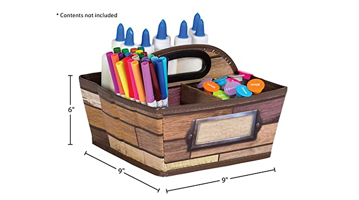 Reclaimed Wood Storage Caddy for Organized Classrooms