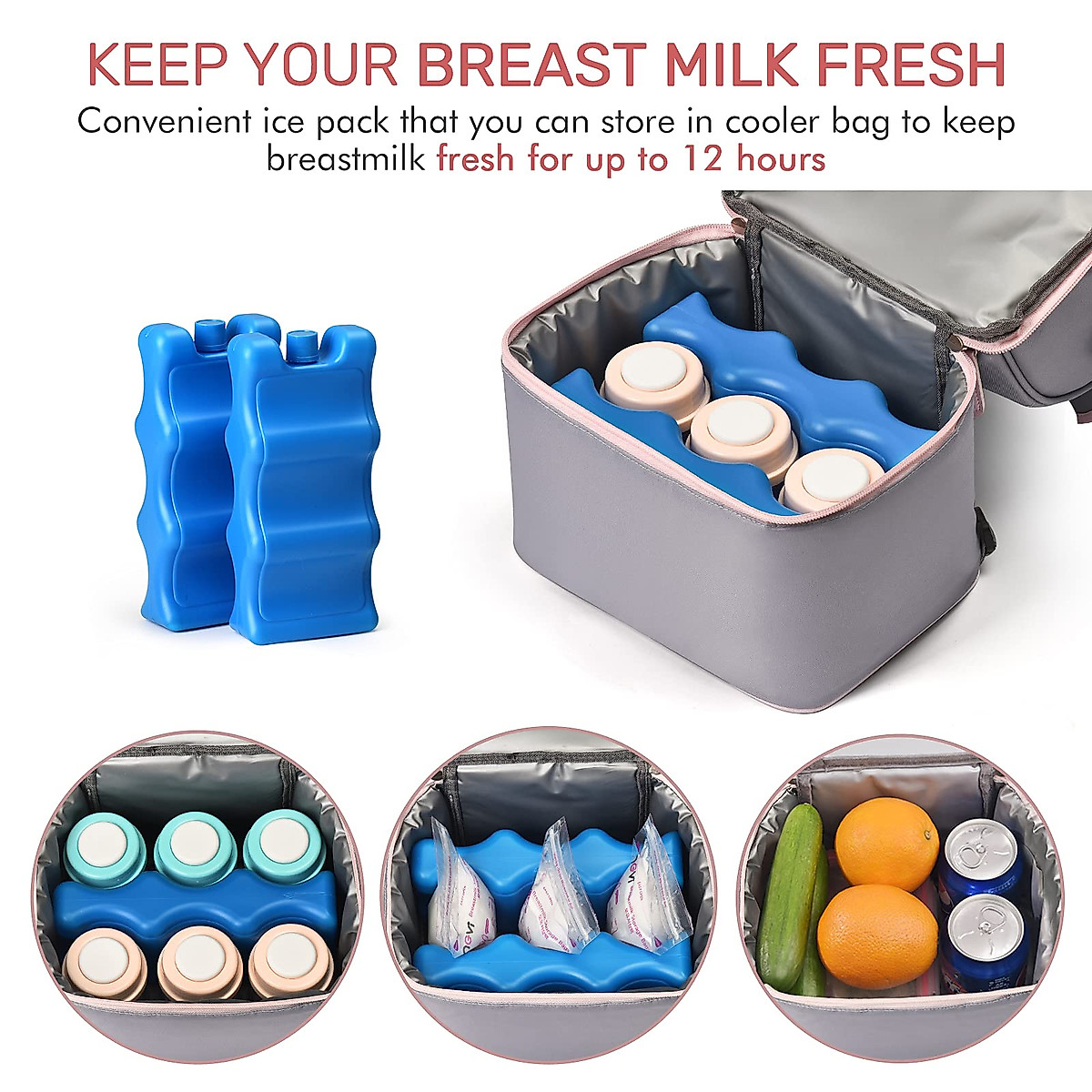 NCVI Breastmilk Cooler Bag and Baby Formula Dispenser