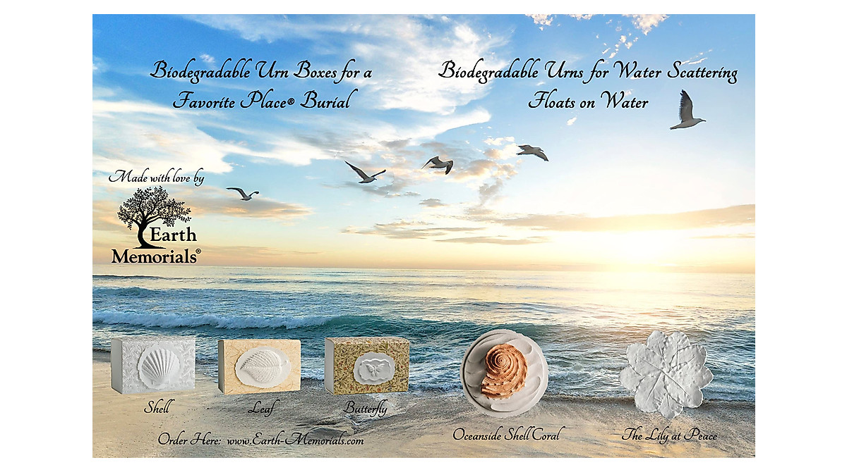 Biodegradable Water Burial Urn - The Lily by Earth Memorials