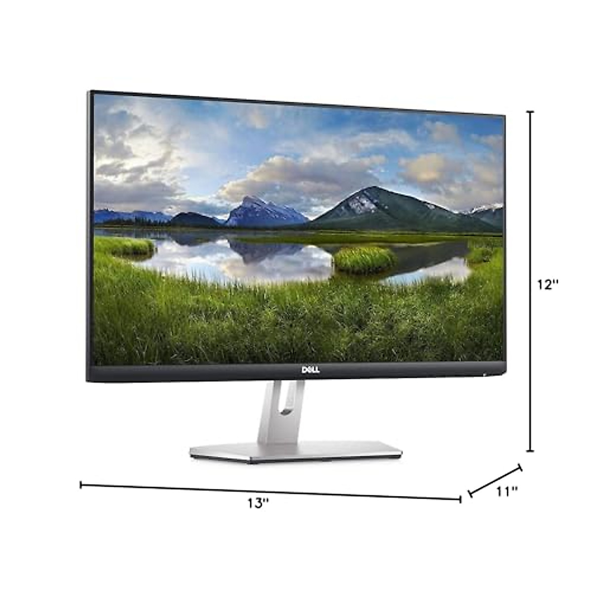 Dell S2421H 24 Inch Full HD 1080p Monitor, IPS Ultra-Thin Bezel, 2 x HDMI Ports, Built-in Speakers, Silver