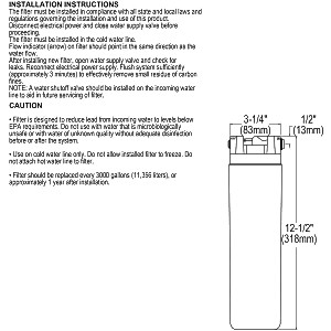 Elkay LZSTL8WSLP Enhanced EZH2O Bottle Filling Station, & Versatile Bi-Level ADA -Cooler, 39.50 x 19.00 x 36.75 inches & 51300C_3PK WaterSentry Plus -Replacement-Filter (Bottle Fillers), 3-Pack
