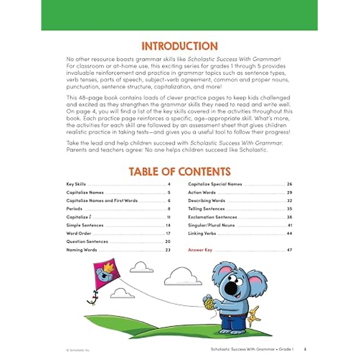 Scholastic Success with Grammar Grade 1 Workbook