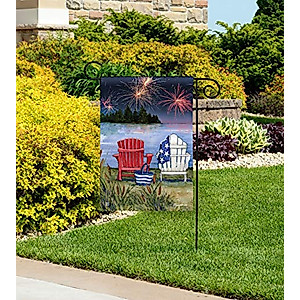BreezeArt - Lake View Decorative Garden Flag 12x18 inch - Premium Quality SolarSilk - Made in the USA by Studio-M