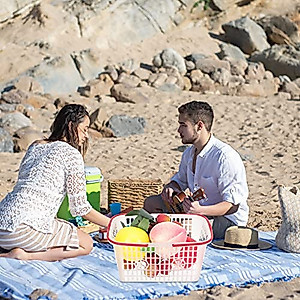 Yardwe Plastic Fruits Picking Baskets 5pcs Kitchen Plastic Baskets with Handle Mini Shopping Basket Decorative Basket Fruit Picking Basket for Vegetables Garden Gathering