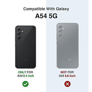 SURITCH for Samsung Galaxy A54 5G Phone Case, Full Body Shockproof Protective Military Grade Rugged Dual Layer Case with Built in Screen Protector -Black