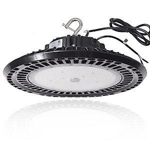 480V 240W UFO LED High Bay Light, 38400LM 5000K 1-10V Dimmable LED Shop Light, 5ft Cord 1000W HID/HPS Equivalent LED Warehouse Workshop Light, IP65 Waterproof DLC ETL Certified (240)