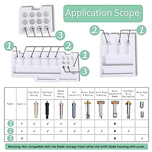 Duryeo Blade Storage Insert for Cricut Maker 3 & Maker, Blades Tray, Drawer Blade Housing and Quickswap Tip Accessories Organizer (White, Blades and Housing not Included)