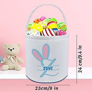 Personalized Easter Basket for Kids Boys Girls with Name Custom Buny Easter Baskets with Handle Eggs Candy Gift Bags Toy Storage Basket-Design 16