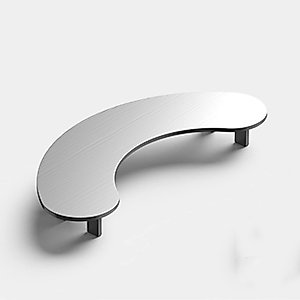 C'ESTBON Modern Design Arc Corner Monitor Stand, Color&Size Optional Corner Laptop Stand, Strong Load-Bearing Monitor Riser, for Monitor, Laptop, Tablet (Color : Light Grey, Size : Large-4.3inch)
