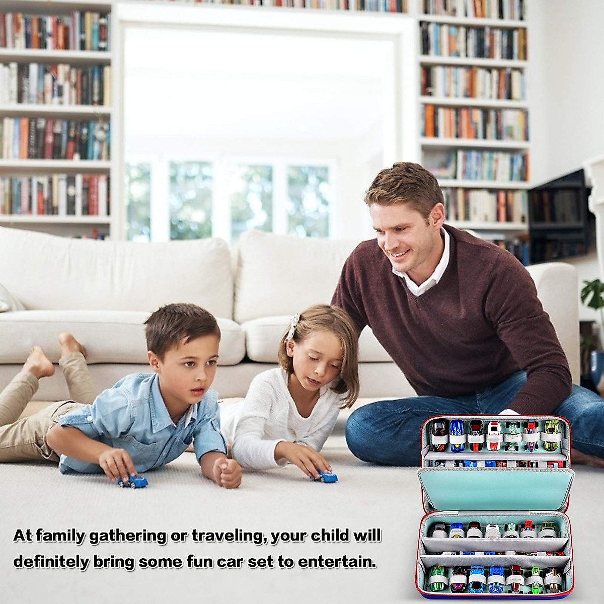 GWCASE Toy Car Organizer Case Compatible with Hot Wheels Cars/for Matchbox Cars. Storage Holder Carrying Container Bag Fits for Hotwheels/for Diecast Mini Model Car (Box Only)