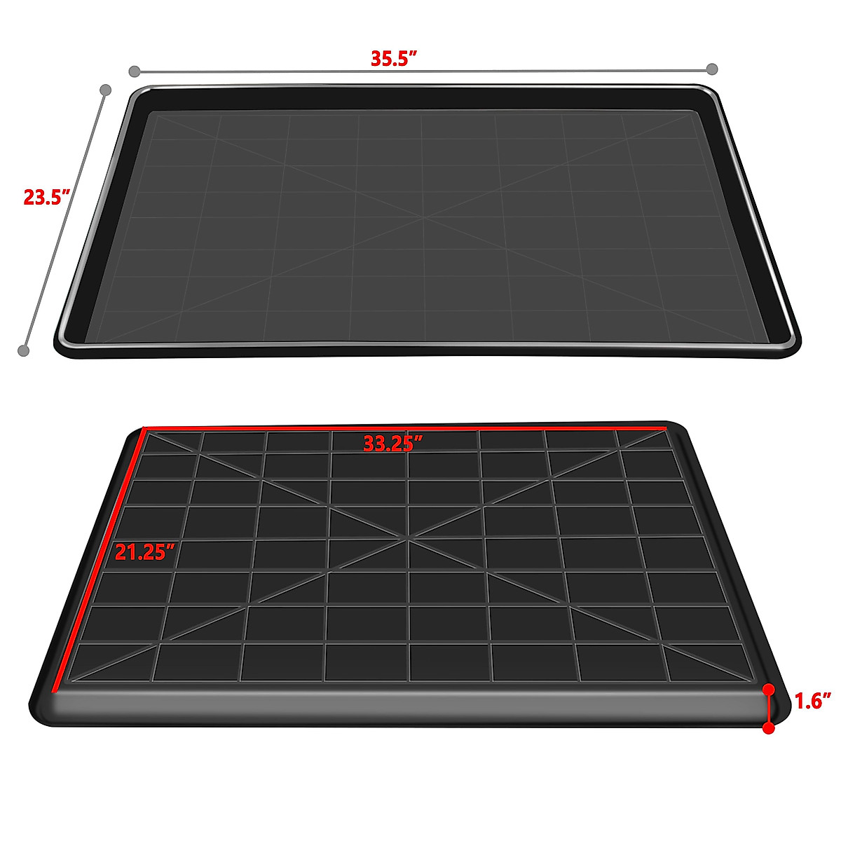 JOZERMADE Dog Crate Tray 36" - ChewProof Replacement Pan, Easy to Clean, Easy to Assemble,Ideal for Potty Training - Perfect for Pet Crates & Kennels