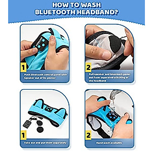 KIDSBAND Kids Headphones Bluetooth Headband Adjustable, Wireless Sleep Headphones for Kids with Wired Playback 3.5 MM Jack for Teens/Boys/Girls/Smartphones/School/Kindle/Airplane Travel/Plane/Tablet