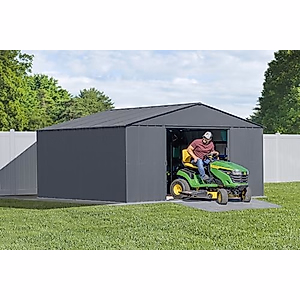 Arrow Classic Metal Shed, 14 x 12, Charcoal