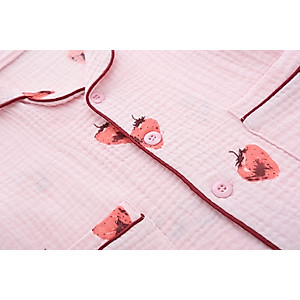 BINIDUCKLING Baby Pajamas Summer Short Pjs for Toddler Girls 3T Strawberry