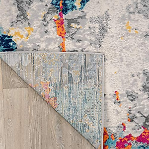 Rugshop Sky Collection Transitional Abstract Area Rug 7'10" x 10' Multi